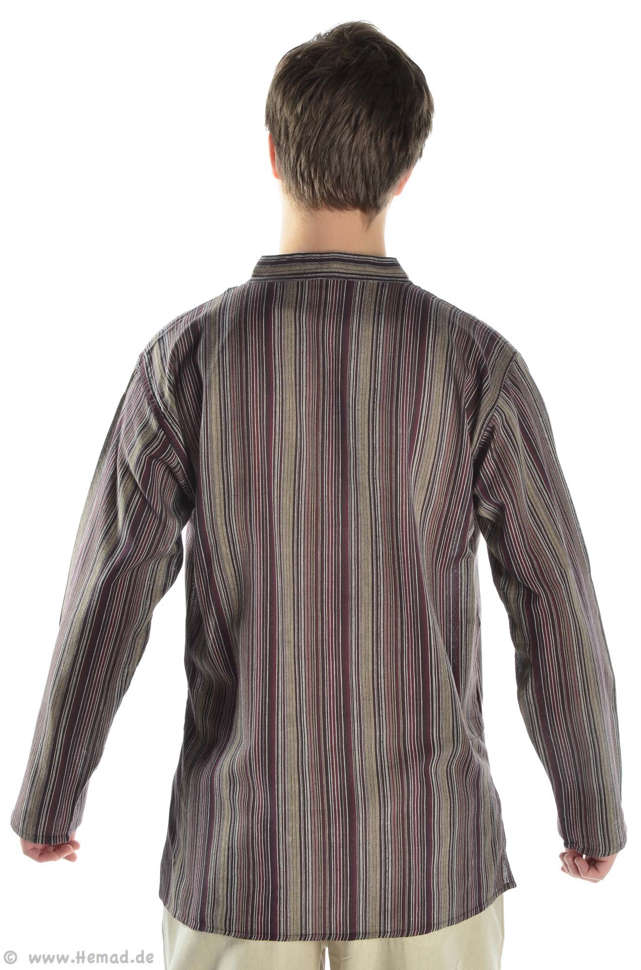 Fischerhemd braun gestreift